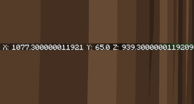 Coordinates Finder Mcreator